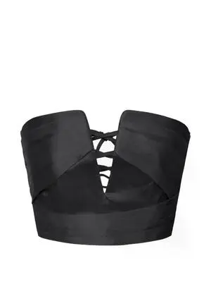 Elisabetta Franchi Gazar Off-the-shoulder Top With Tulle Veil