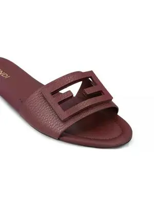 Fendi Baguette Leather Slides