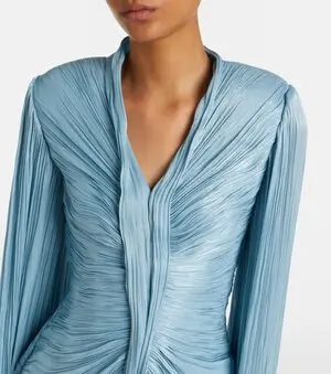MARMAR HALIM Pleated Taffeta Gown