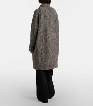 Brunello Cucinelli Herringbone Wool-blend Double-breasted Coat