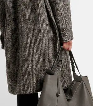 Brunello Cucinelli Herringbone Wool-blend Double-breasted Coat