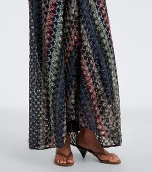 Missoni Gathered Knitted Maxi Dress