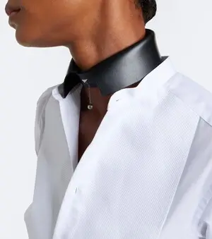 Fendi Embellished Leather Collar - Black