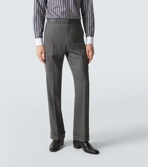 TOM FORD Wool Twill Straight Leg Pants