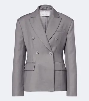THE FRANKIE SHOP Dover Double-breasted Blazer - Grey