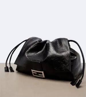 Fendi Baguette® Soft Large Leather Shoulder Bag - Black