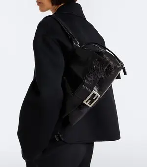 Fendi Baguette® Soft Large Leather Shoulder Bag - Black
