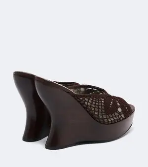 Magda Butrym Crochet Wedge Mules