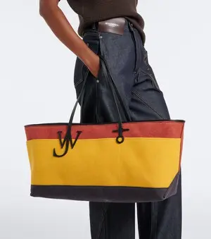 JW Anderson Anchor Striped Canvas Tote Bag
