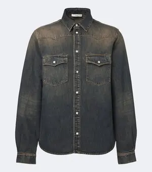 Fendi Faded Denim Shirt - Blue