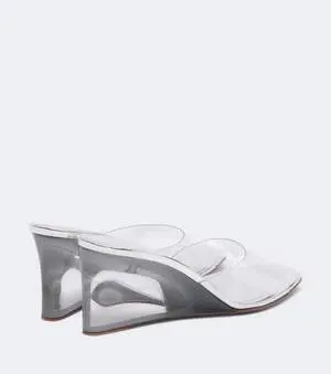 Amina Muaddi Lupita Wedge Mules - Transparent