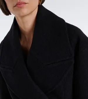 Balmain Double-breasted Virgin Wool Coat