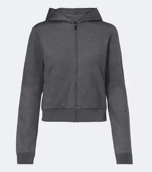 Gucci Cotton And Silk Zip-up Hoodie
