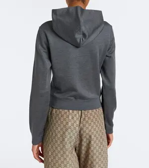 Gucci Cotton And Silk Zip-up Hoodie