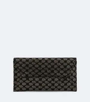 AQUAZZURA Envelope Small Embellished Clutch - Black