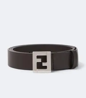 Fendi Ff Leather Belt - Brown