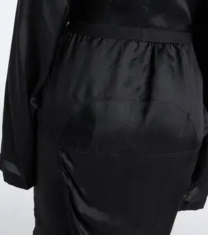 Rick Owens Soft Pillar Gathered Printed Maxi Skirt