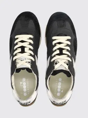 DIADORA Suede And Nylon Lace-up Sneakers - Black