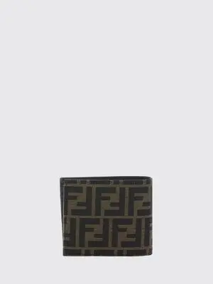 Fendi Ff Monogram Jacquard Fabric Bifold Wallet - Brown