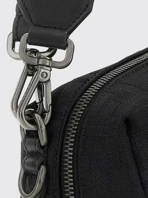 Fendi Lui Pouch In Nylon With Ff Monogram - Black