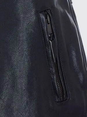 Saint Laurent High-waisted Leather Pencil Mini Skirt With Button Detail