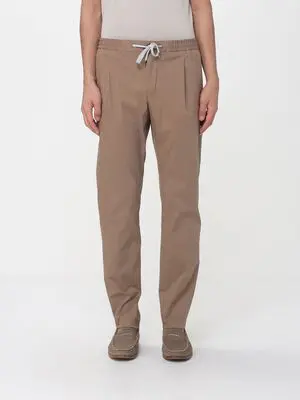 PT TORINO Cotton Blend Stretch Drawstring Trousers - Sand