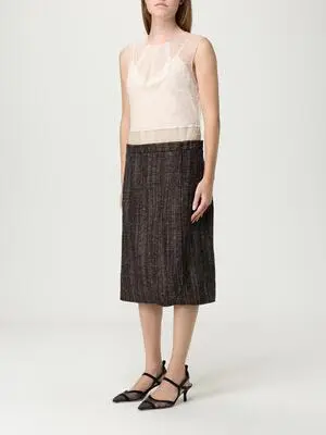 Fendi Textured Midi Skirt