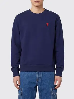 AMI Paris Sweatshirt With Embroidered Logo - Blue
