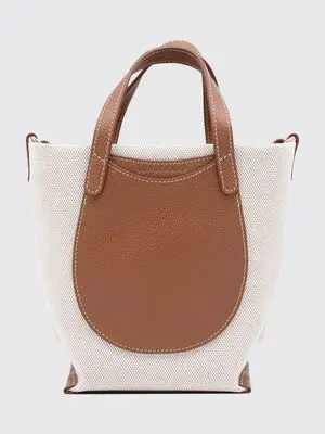 Longchamp Complice Bag In Canvas And Grained Leather - Camel
