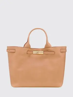 Longchamp Mala De Mão Le Smart Bag In Leather - Sand