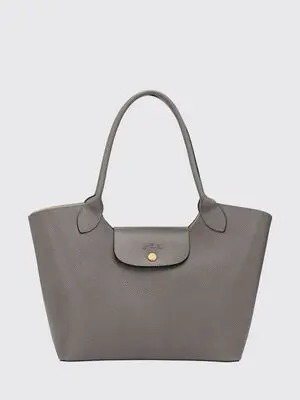 Longchamp Epure Bag In Grained Leather - Grey