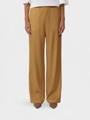 Max Mara Destino Palazzo Linen Blend Trousers - Sand
