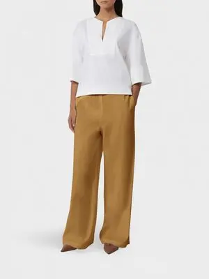 Max Mara Palazzo Linen Blend Trousers
