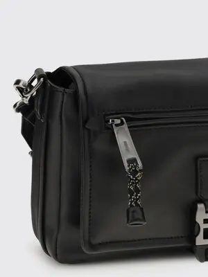 Fendi Calfskin Leather Messenger Bag - Black