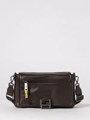 Fendi Calfskin Leather Messenger Bag - Dark