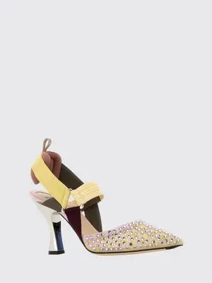 Fendi Colibrì Slingback Pumps With Crystal Embellishments - Violet