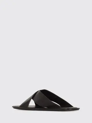 Saint Laurent Carlyle Smooth Calfskin Slide Sandals