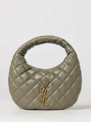 Saint Laurent Icarino Handbag In Matelassé Nappa With Monogram - Green