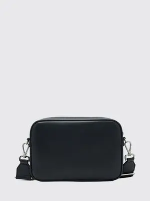 Fendi Squared Ff Coated Leather And Cotton Bag