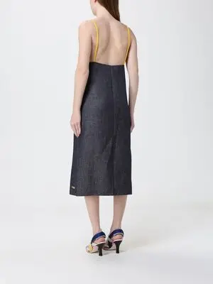 Fendi Cotton Midi Dress With Flowers
