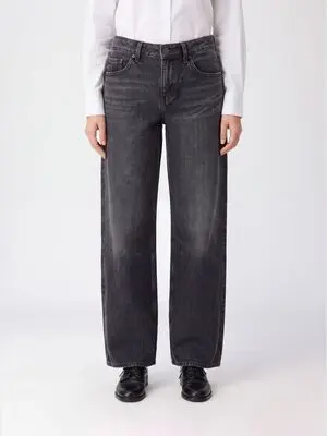 LEVI'S Stretch Denim Boyfriend Jeans - Black