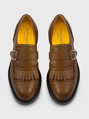 DOUCAL'S Leather Brogues With Buckle Detail