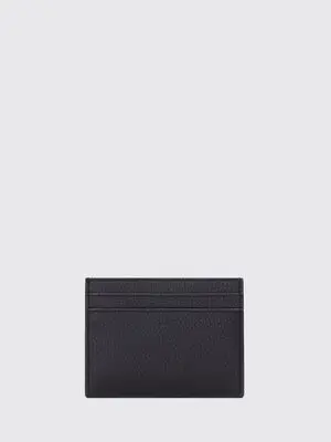 Saint Laurent Tiny Cassandre Leather Credit Card Holder - Blue