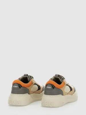 Fendi Force Leather Sneakers - Orange