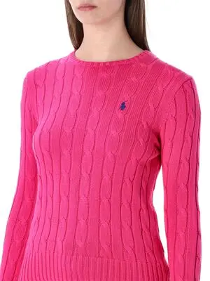 Polo Ralph Lauren Cable Knit Pullover - Fuchsia