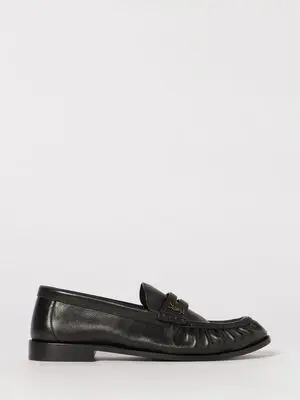 Saint Laurent Leather Loafers - Black