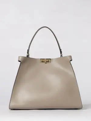 Fendi Way Leather Bag - Grey