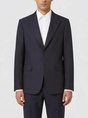 Fendi Single-breasted Wool And Cotton Blazer - Blue