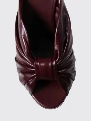 Fendi Arco Nappa Leather Slingback Sandals - Red