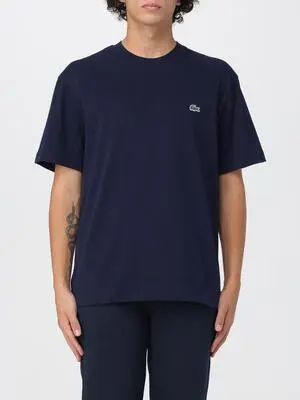 Lacoste Cotton T-shirt With Logo - Blue